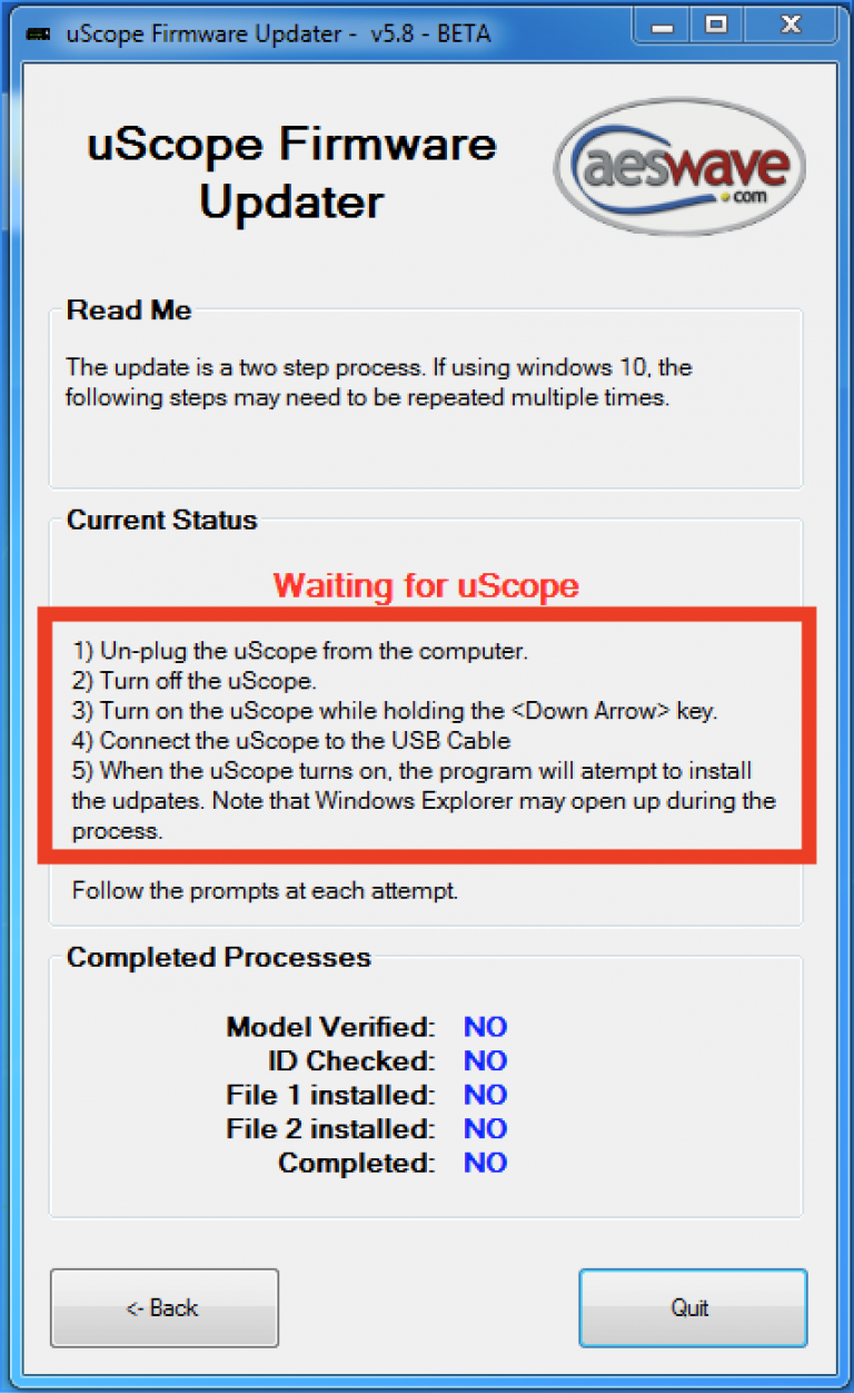 How to Update your Firmware - uScope